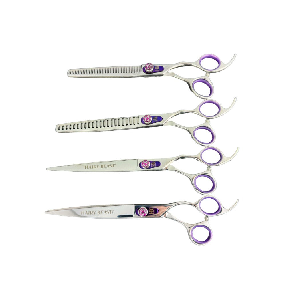 Hairy Beast Fuji 4 Piece Serrated Grooming Scissor Set - The Pointy End